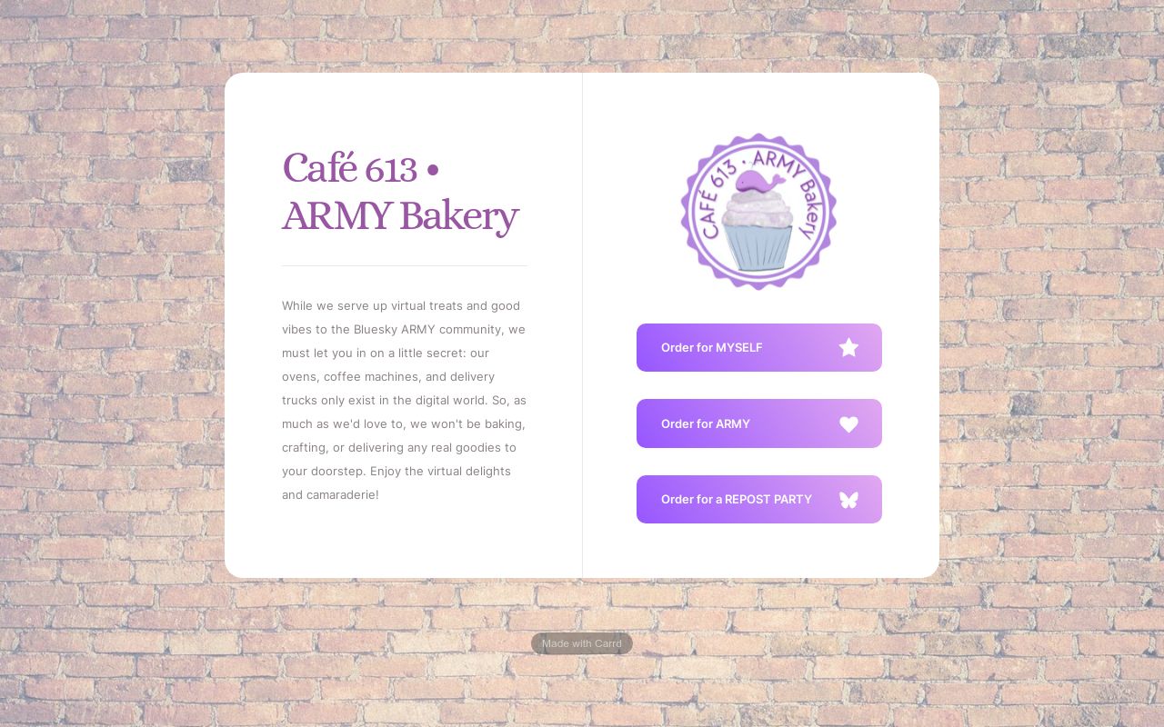 Cafe 613 | Army Bakery